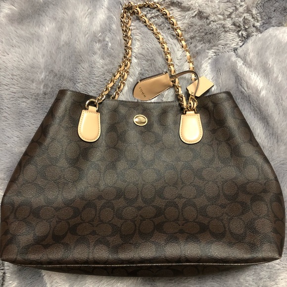 Coach | Bags | Coach Signature Print Leather Purse | Poshmark